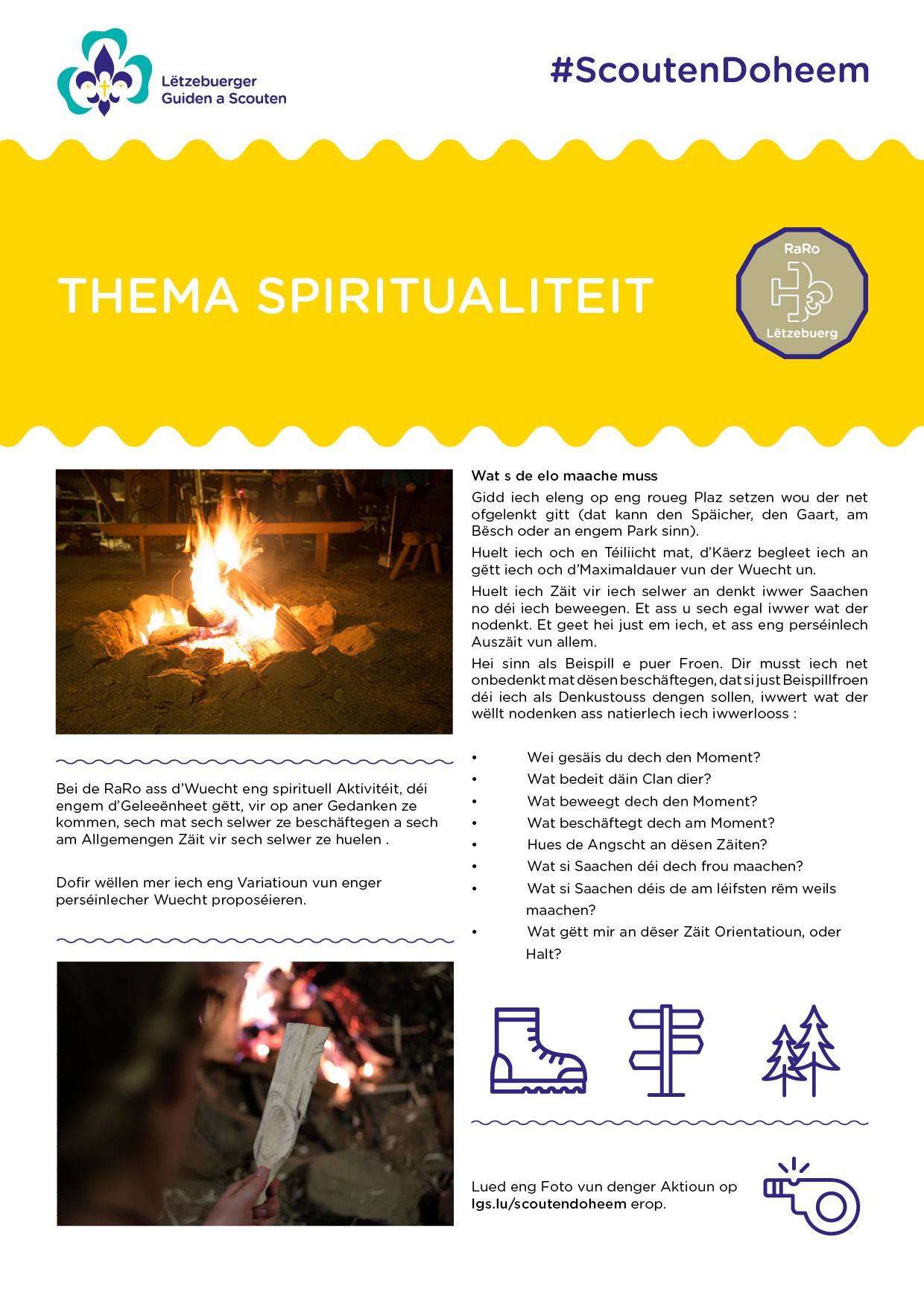Lëtzebuerger Guiden a Scouten | #ScoutenDoheem – Activities